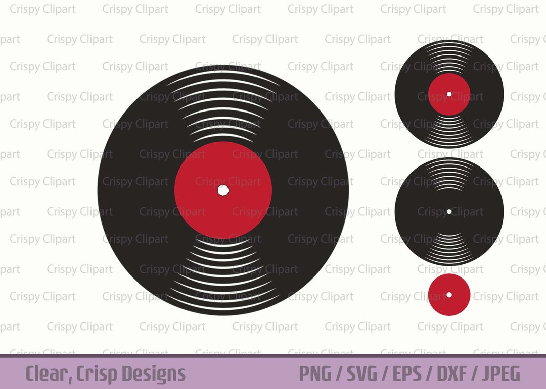 Vinyl Record SVG, Layered Vintage Record Silhouette Cut File, Music ...