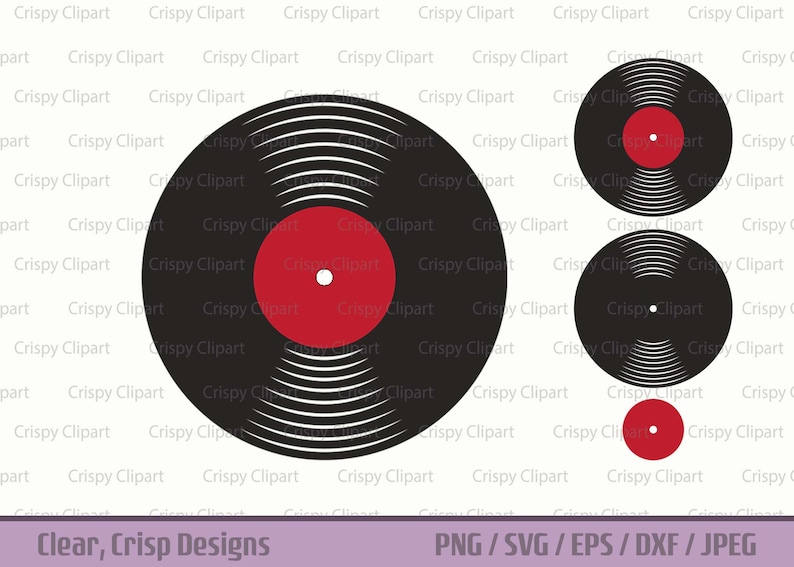 Vinyl Record SVG Layered Vintage Record Silhouette Cut File - Etsy