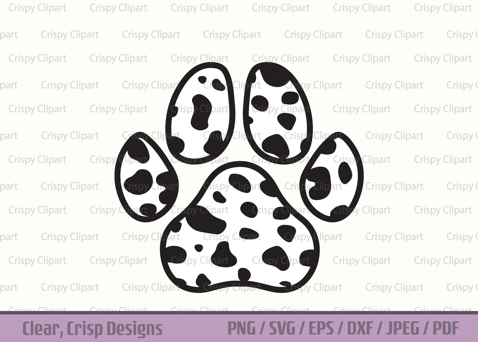 Dalmatian Paw Print SVG Dog Paw Clipart Dalmatian Spots Cut - Etsy Canada