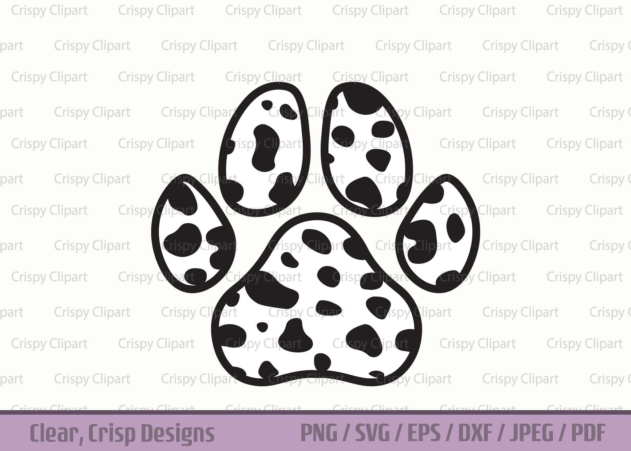 Dalmatian Paw Print SVG Dog Paw Clipart Dalmatian Spots Cut - Etsy Canada