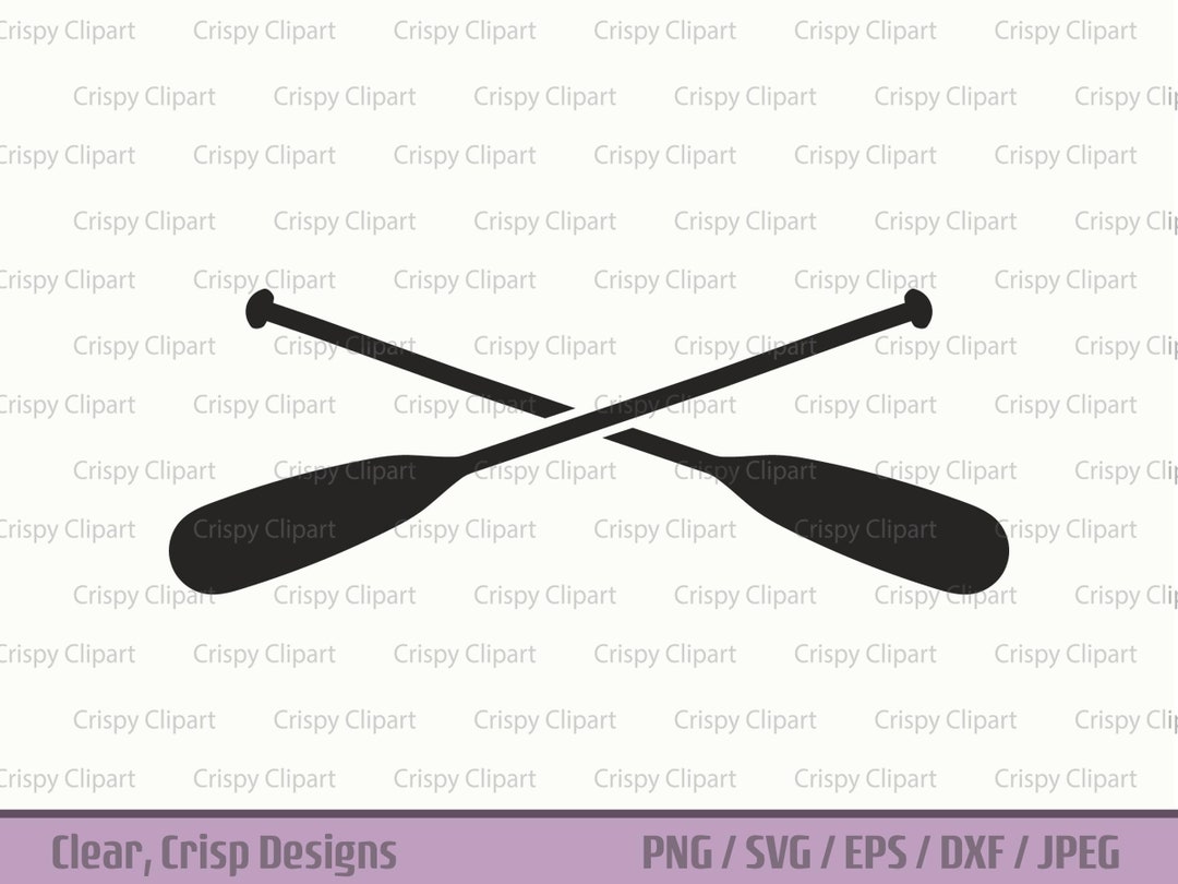 Crossed Boat Oars SVG Cut File, Paddle Boards Silhouette Clipart ...