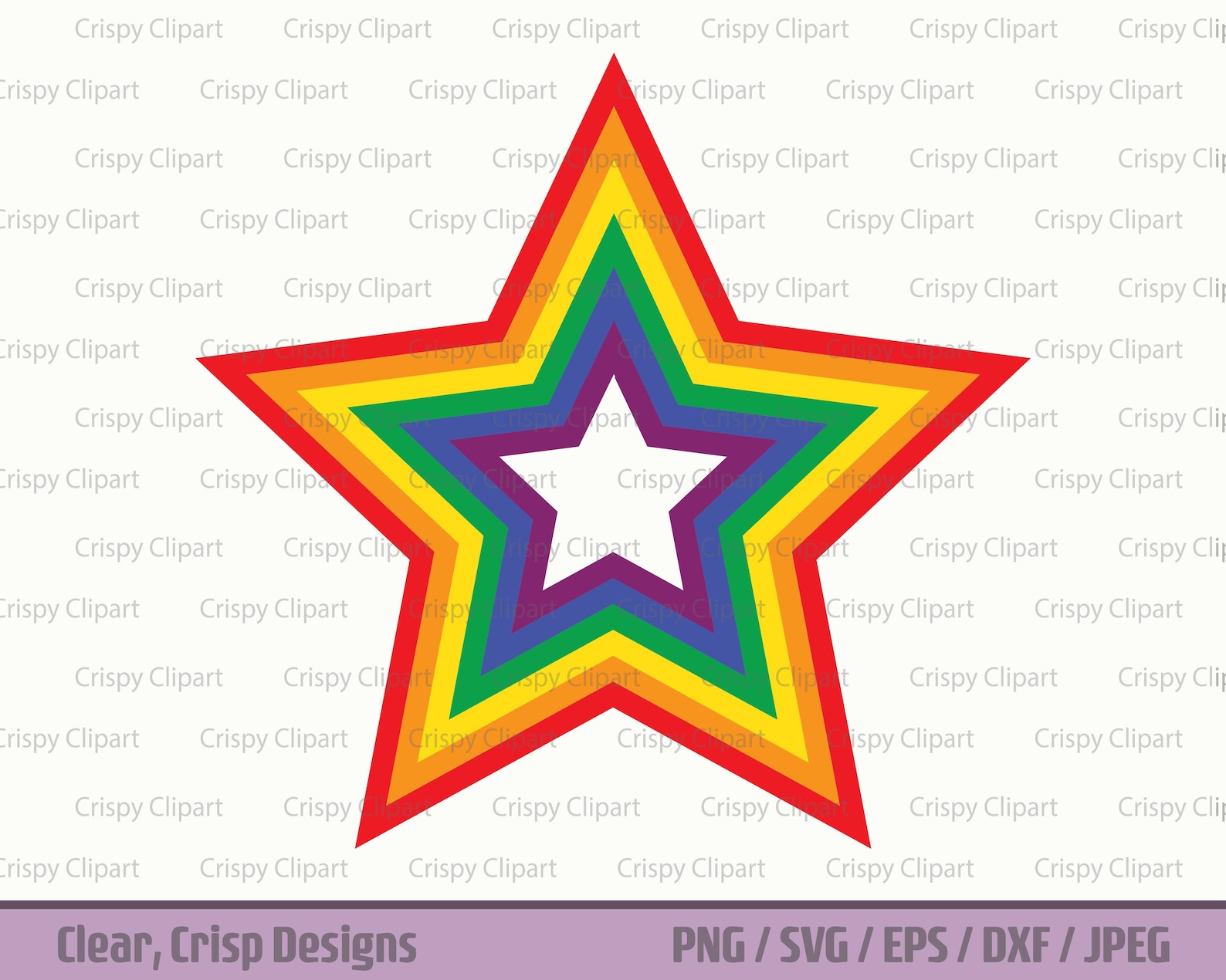 Rainbow Star Clipart Rainbow SVG Cut File Star Shape Vector - Etsy Canada