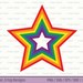 Rainbow Star Clipart, Rainbow SVG Cut File, Star Shape Vector Art ...