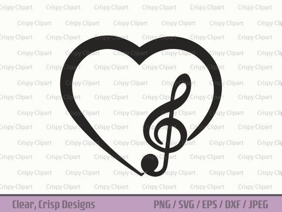 Treble Clef Heart Transparent