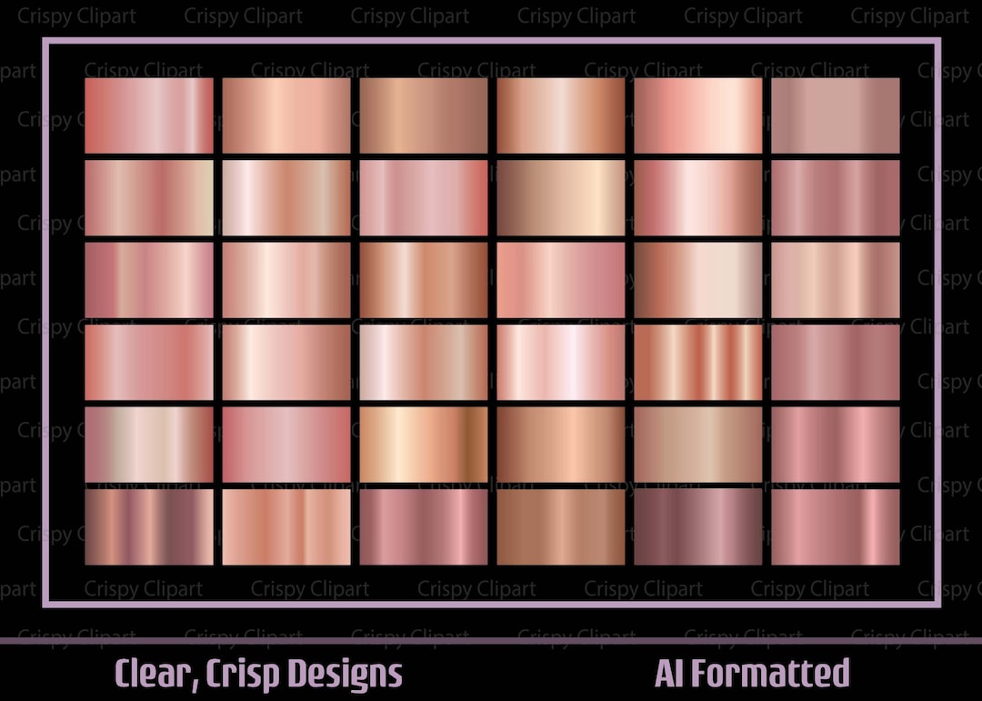 Rose Gold Gradient Ai Formatted for Adobe Illustrator Pink Gold ...