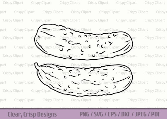 Dill Pickle Clipart Black And White