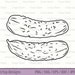 Dill Pickle Outline SVG, Pickles Clipart, Salty Food, Pickle Vector Art ...