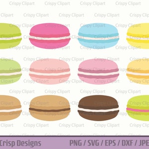 Macarons SVG, French Macaron Clipart, Dessert Cut File, Cookies Vector ...