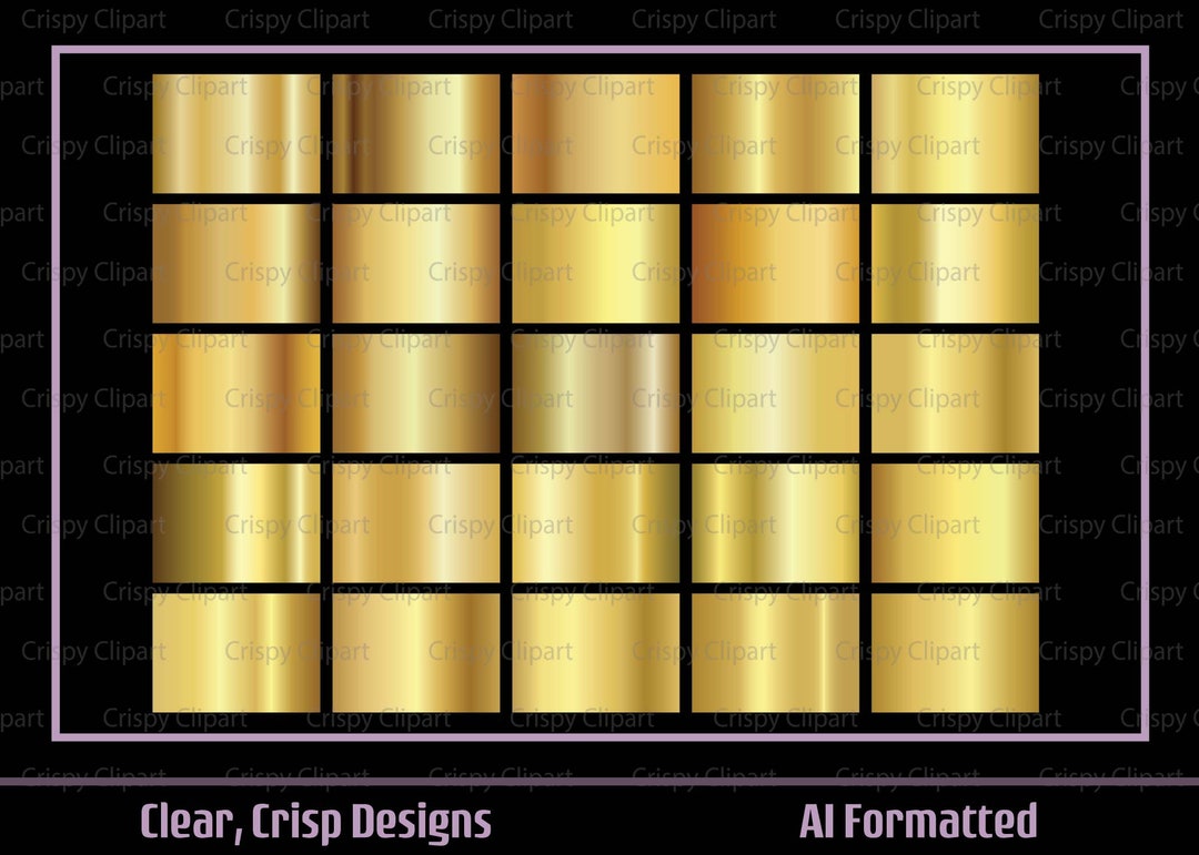 Gold Gradient Ai Formatted for Adobe Illustrator Yellow Gold Metallic ...