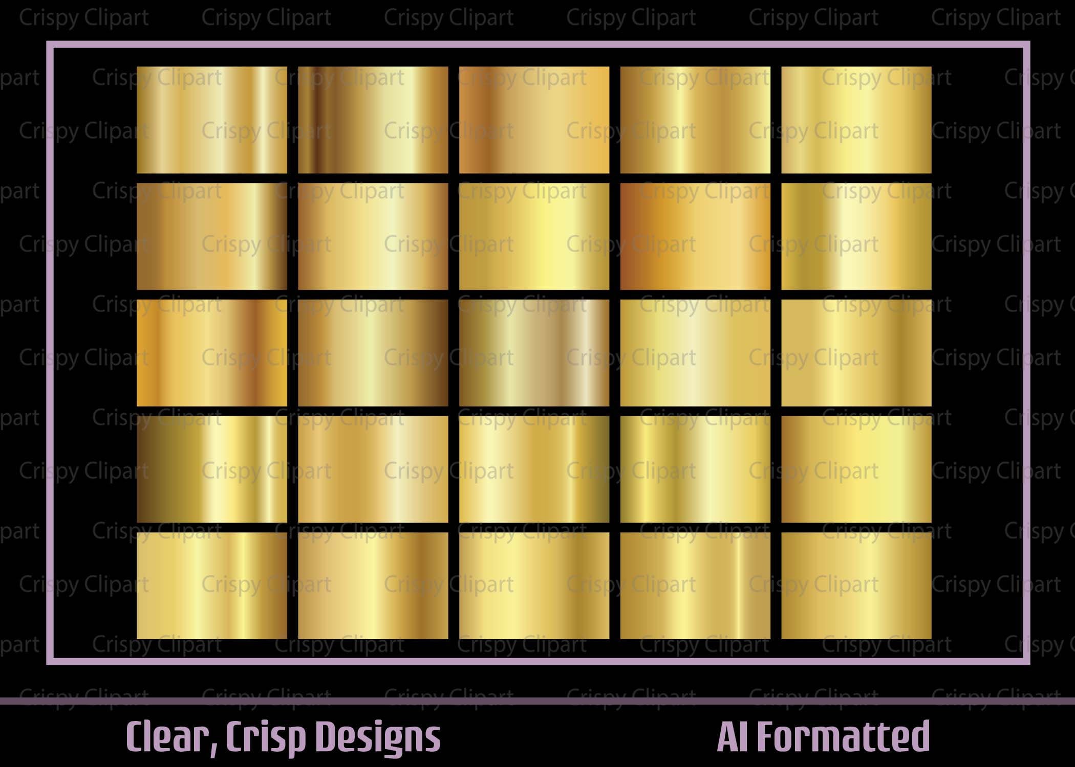 Gold Gradient Ai Formatted for Adobe Illustrator Yellow Gold - Etsy