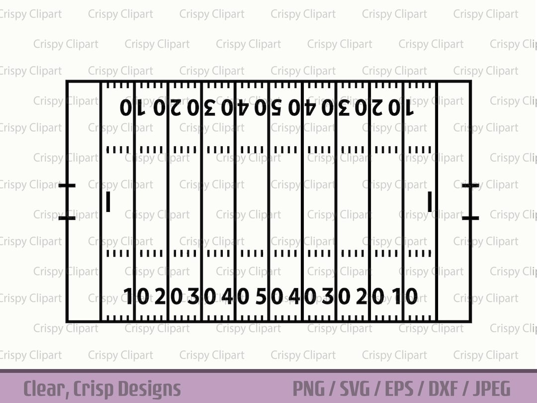 Football Field SVG Cut File, American Football Clipart PNG, Sports ...