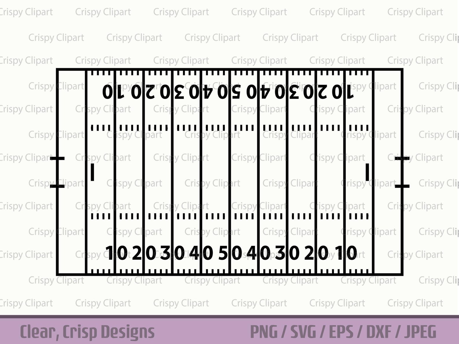 Football Field SVG Cut File, American Football Clipart PNG, Sports ...