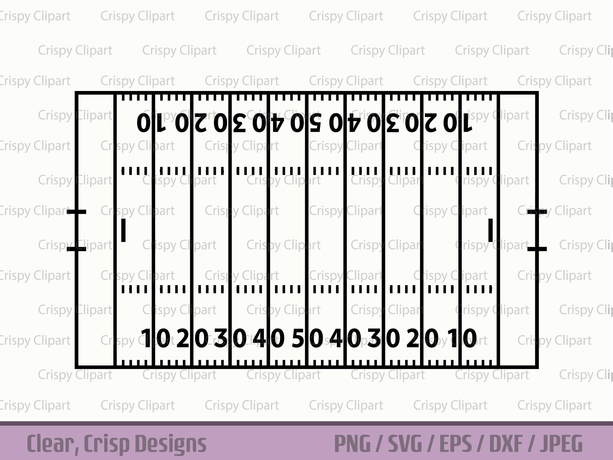 Football Field SVG Cut File, American Football Clipart PNG, Sports ...