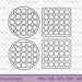 Waffle Outline Clipart, Round Waffle SVG Cut File, Transparent Square ...