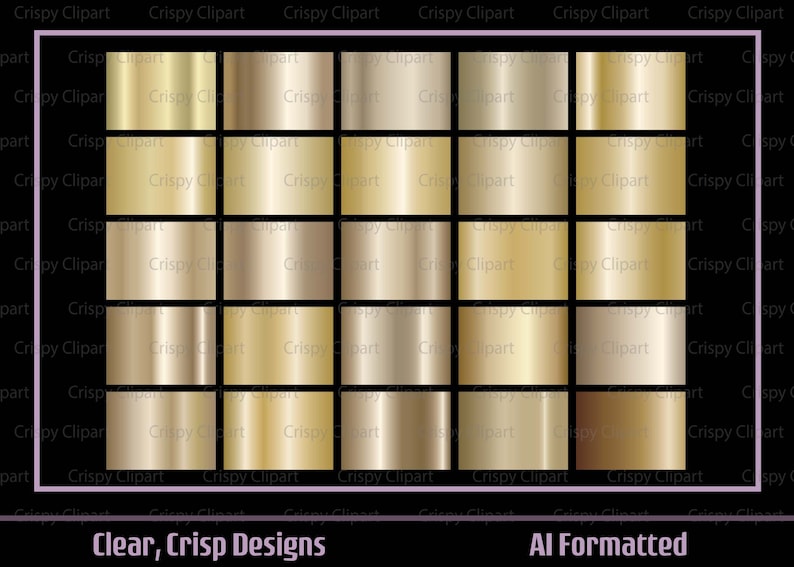 Champagne Gold Gradient Ai Formatted for Adobe Illustrator - Etsy