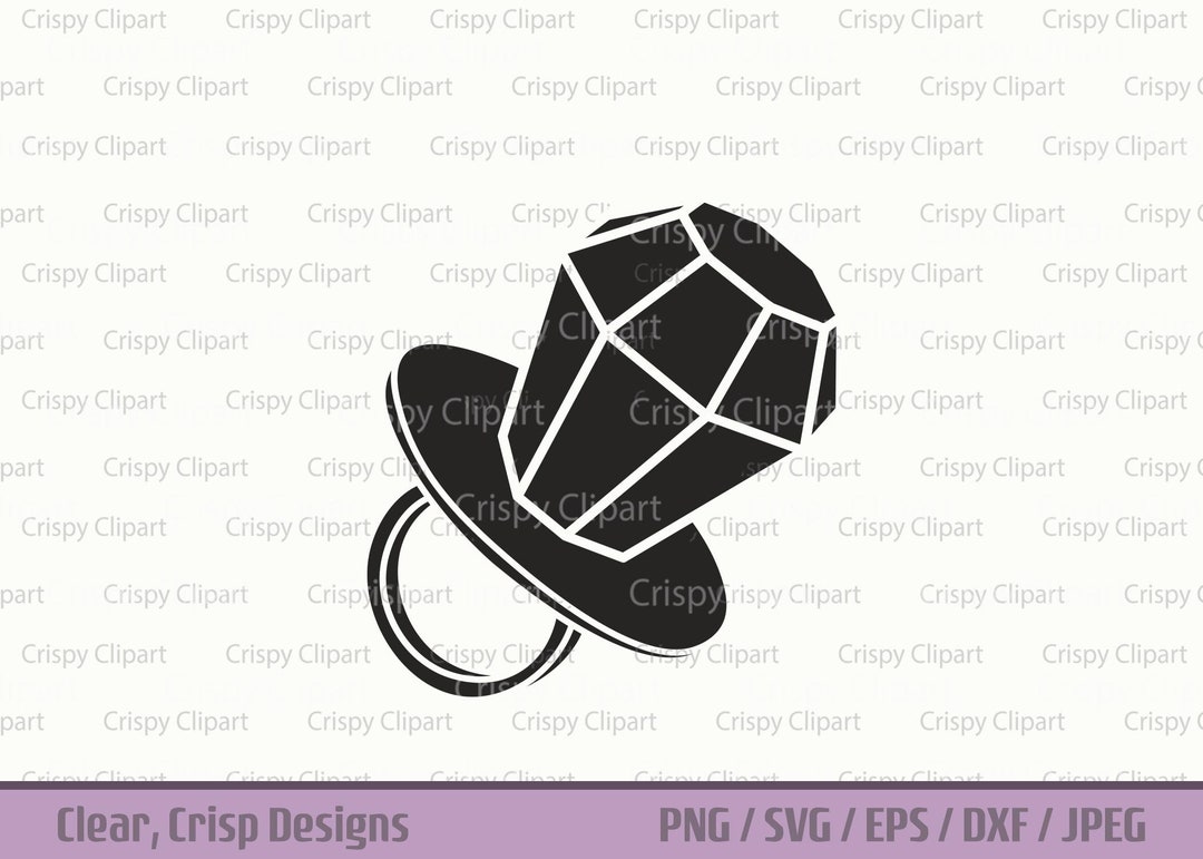 Candy Ring Silhouette SVG, Diamond Ring Clipart, Candy Jewelry Vector ...