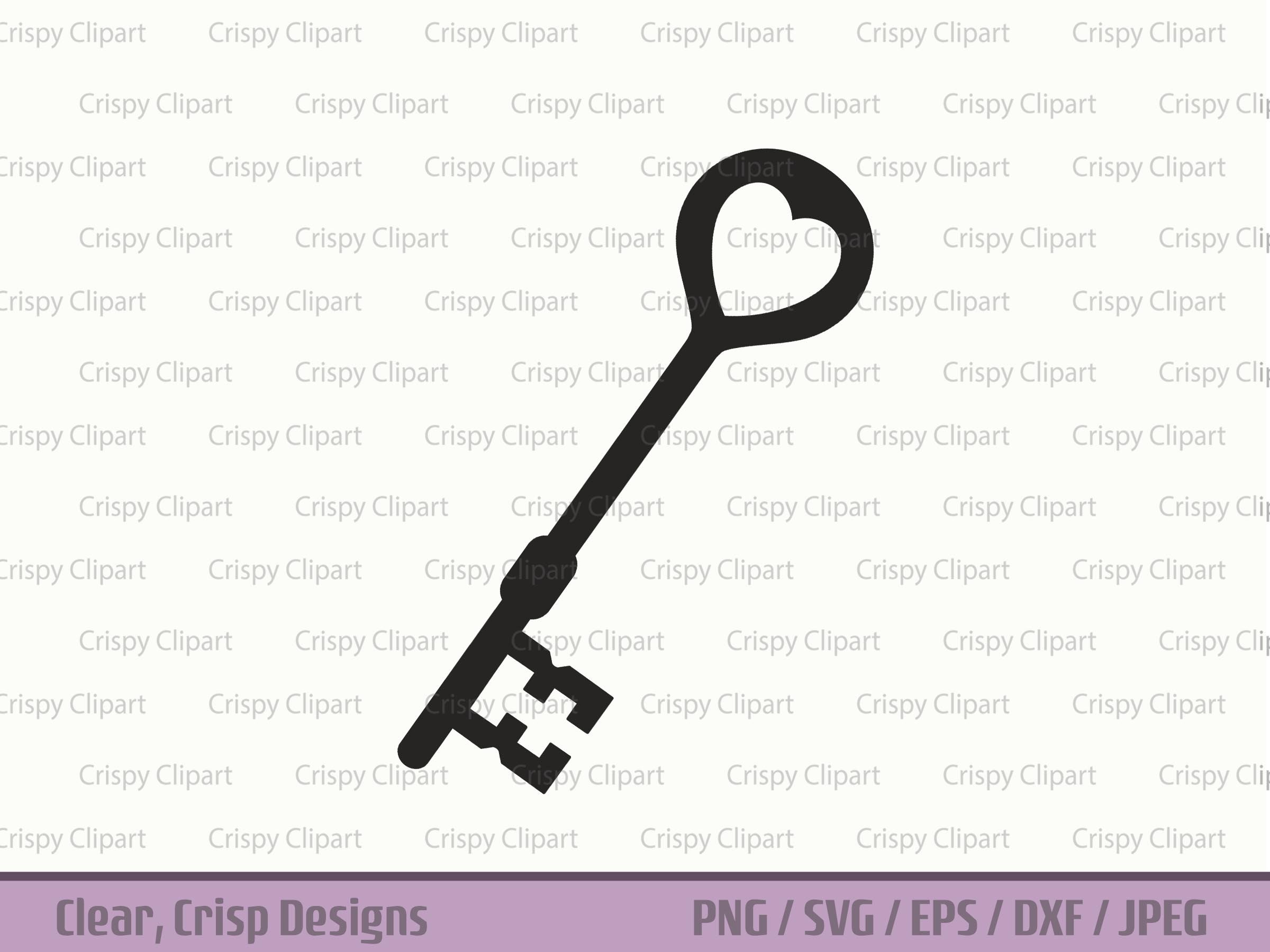 Heart Skeleton Key Clipart