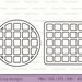 Waffle Outline Clipart, Round Waffle SVG Cut File, Transparent Square ...