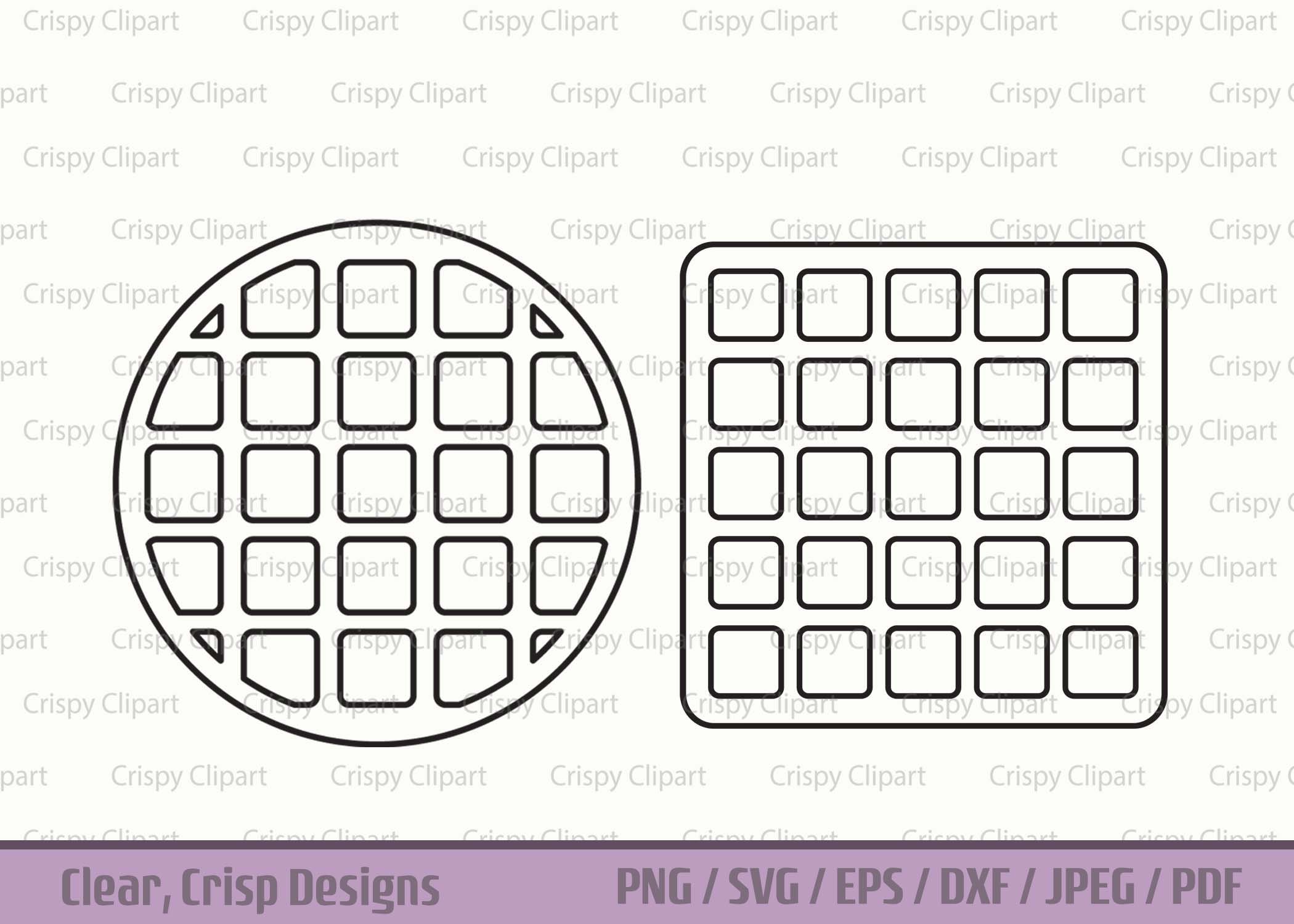 Waffle Border Clipart