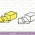 Butter Clipart, Sliced Butter SVG, Stick of Butter Outline Cut File ...