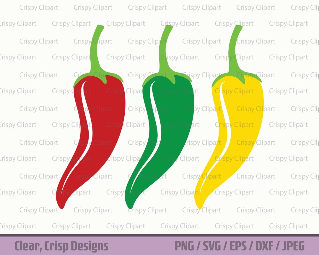 Hot Pepper Silhouette SVG Chili Pepper Vector Art Cut File - Etsy