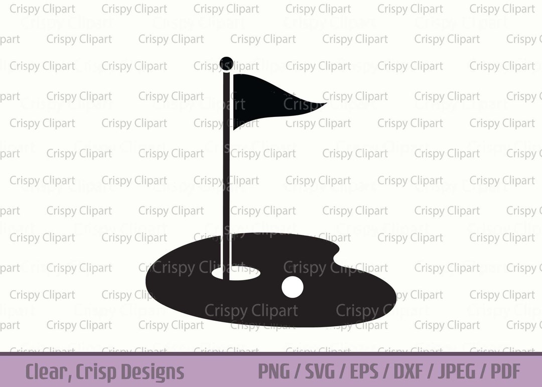 Golf Green Silhouette SVG, Putting Green Cut File, Golf Ball Hole With ...