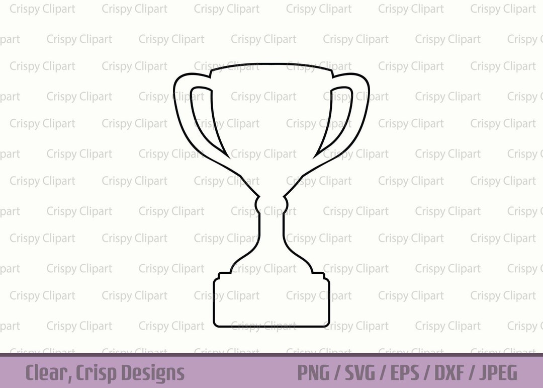 Trophy Outline SVG, Achievement Award Clipart, Participation Prize Cut ...