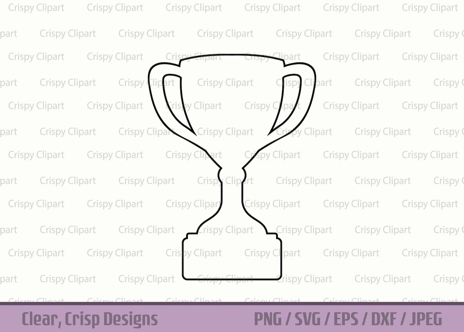 Trophy Outline SVG, Achievement Award Clipart, Participation Prize Cut ...