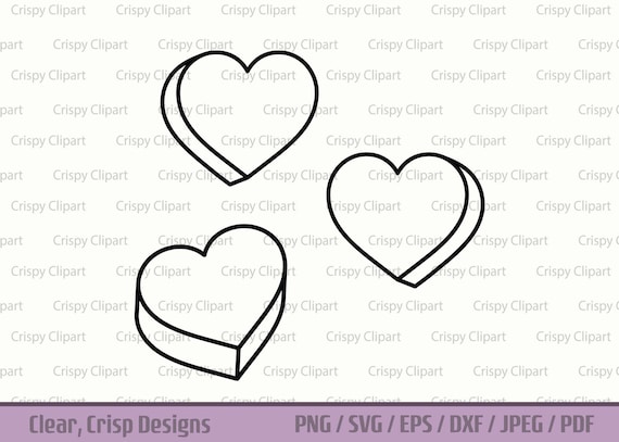 Conversation Hearts Clipart Black And White