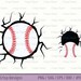 Baseball Clipart, Baseball in the Wall SVG, Hardball Vector Art, Broken ...