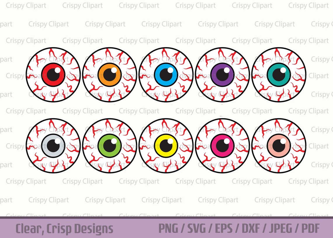 Eyeballs SVG Bundle Halloween Eyeballs Clipart (Download Now) - Etsy