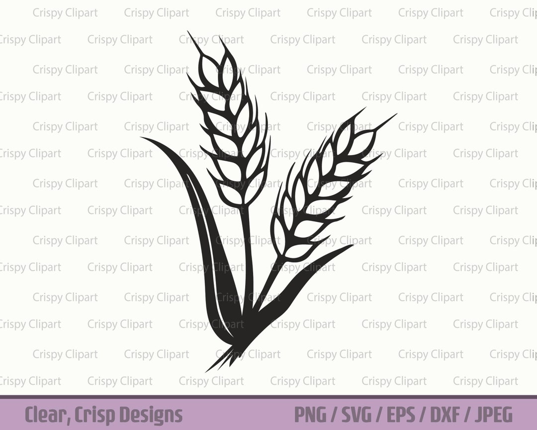 Tarwe stengel SVG, graan silhouet clipart, tarwe gras gesneden bestand, tarwe spray, planten ...