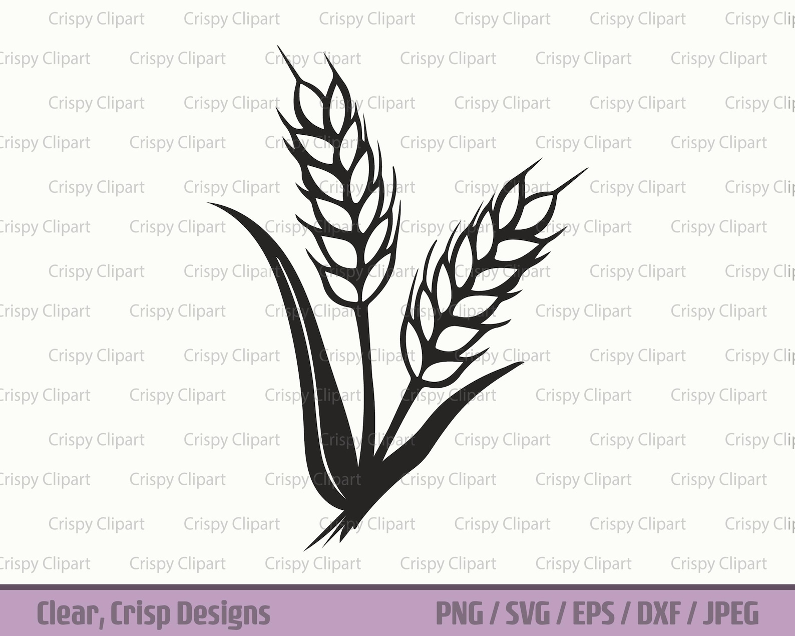 Wheat Stalk SVG, Grain Silhouette Clipart, Wheat Grass Cut File, Wheat ...
