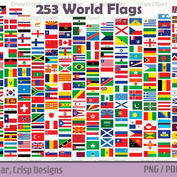 Clipart Countries of the World - Etsy