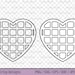 Heart Waffle Outline SVG, Waffle Clipart, Breakfast Food Cut File ...