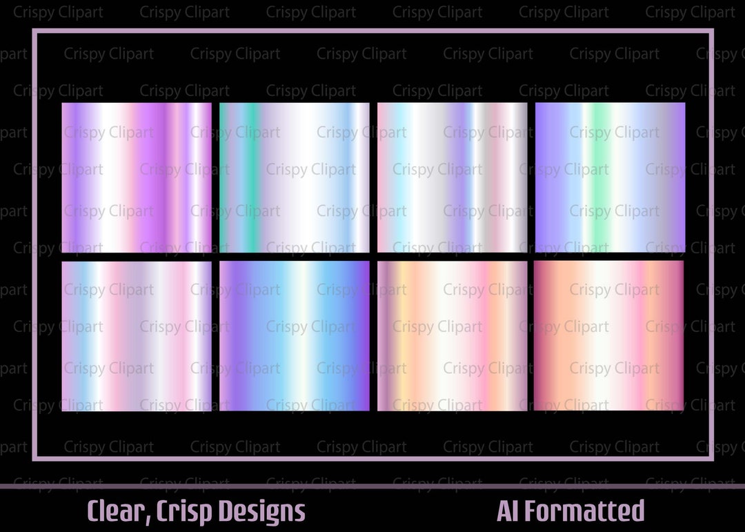 Holographic Gradient Ai Formatted for Adobe Illustrator Iridescent ...