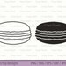 Macarons SVG, French Macaron Outline Clipart, Dessert Cut File, Cookies ...