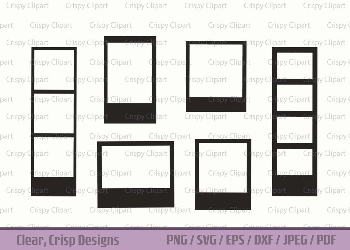 Instant Photo Frame SVG Retro Picture Frame Clipart Square - Etsy