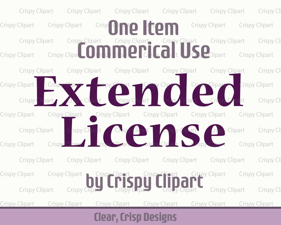 Extended Commercial License, Unlimited Design, for PNG, SVG Digital ...