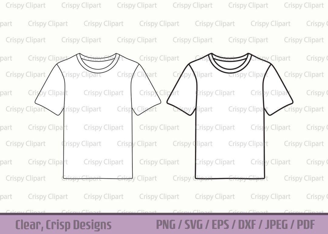 T-shirt SVG Crew Neck Shirt Clipart Boxy Oversized Short Sleeve Shirt ...