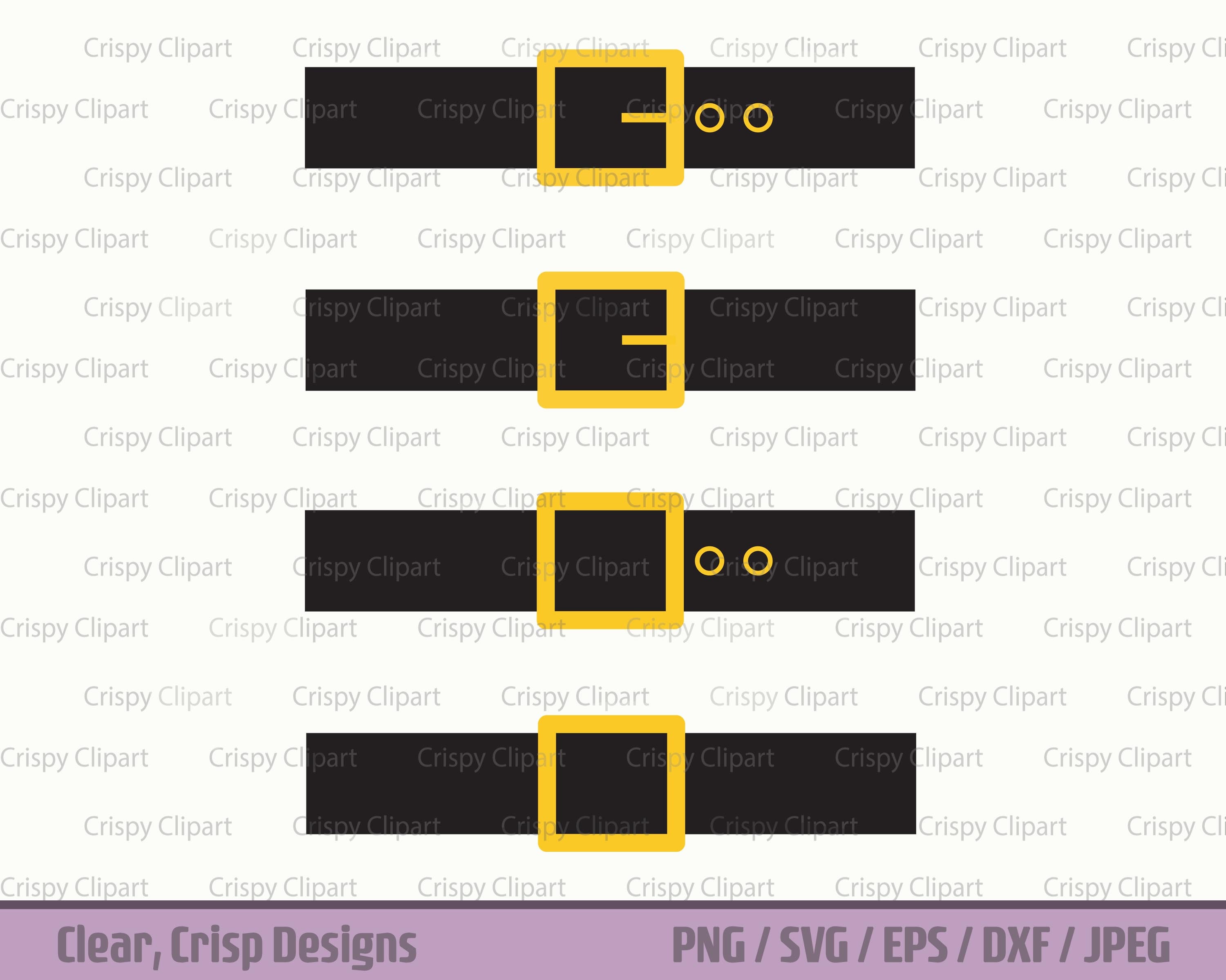 Santa's Belt Clipart, Christmas Vector Art, Fashion Layered SVG, Xmas ...