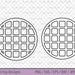 Waffle Outline Clipart, Round Waffle SVG Cut File, Transparent Circle ...