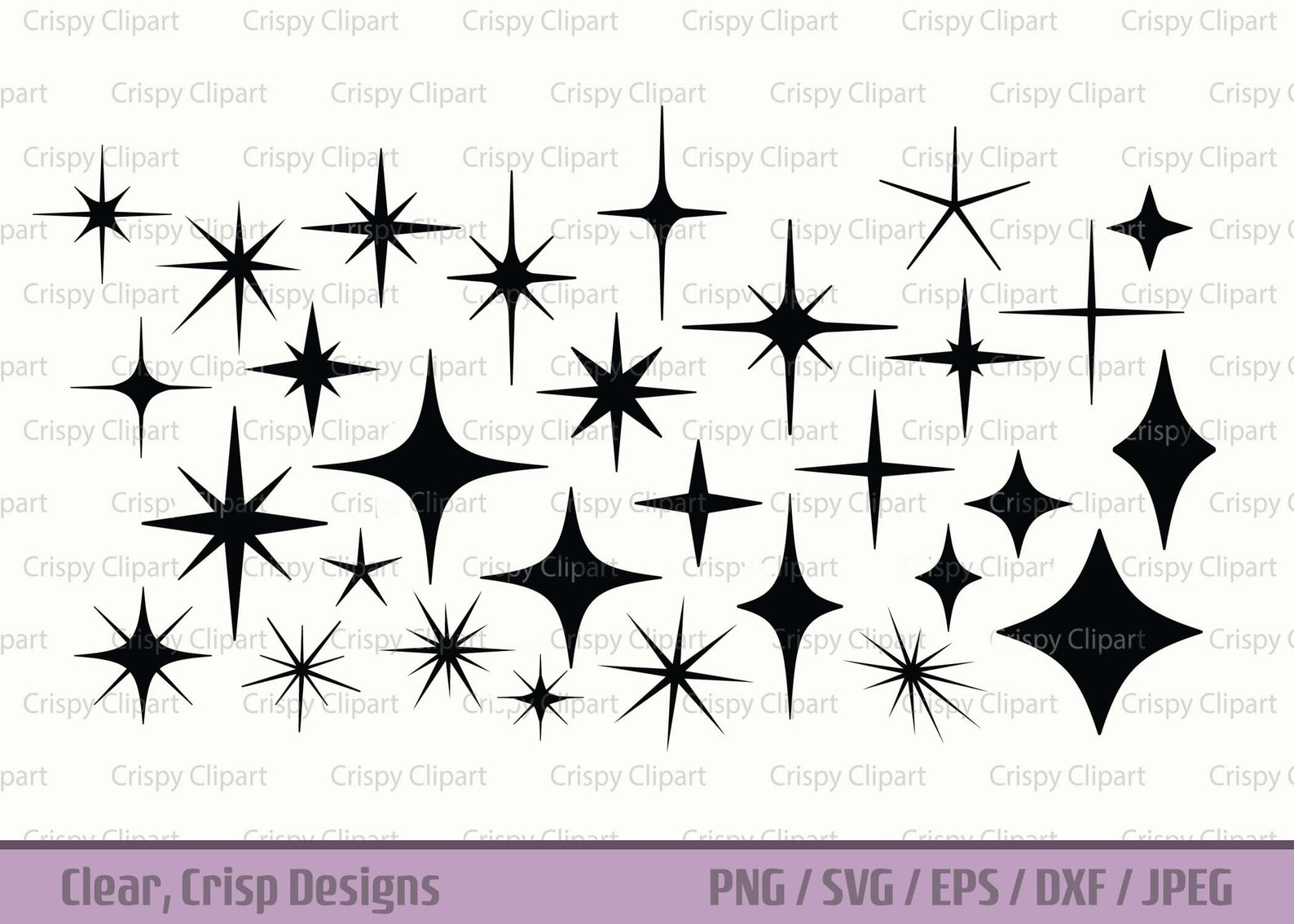 Starburst Clipart SVG Sparkle Cut File Twinkle Vector Art - Etsy Canada
