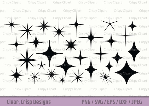 Retro Sparkle Clip Art