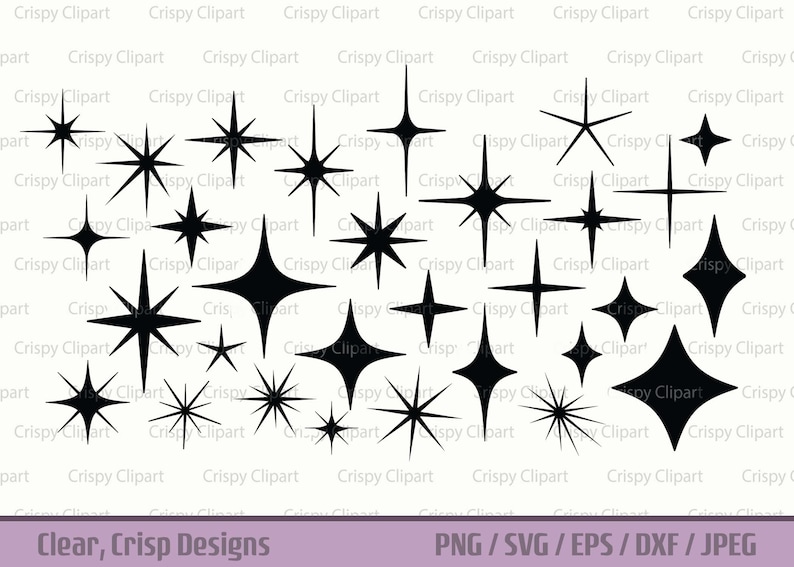 Starburst Clipart SVG Sparkle Cut File Twinkle Vector Art - Etsy Canada