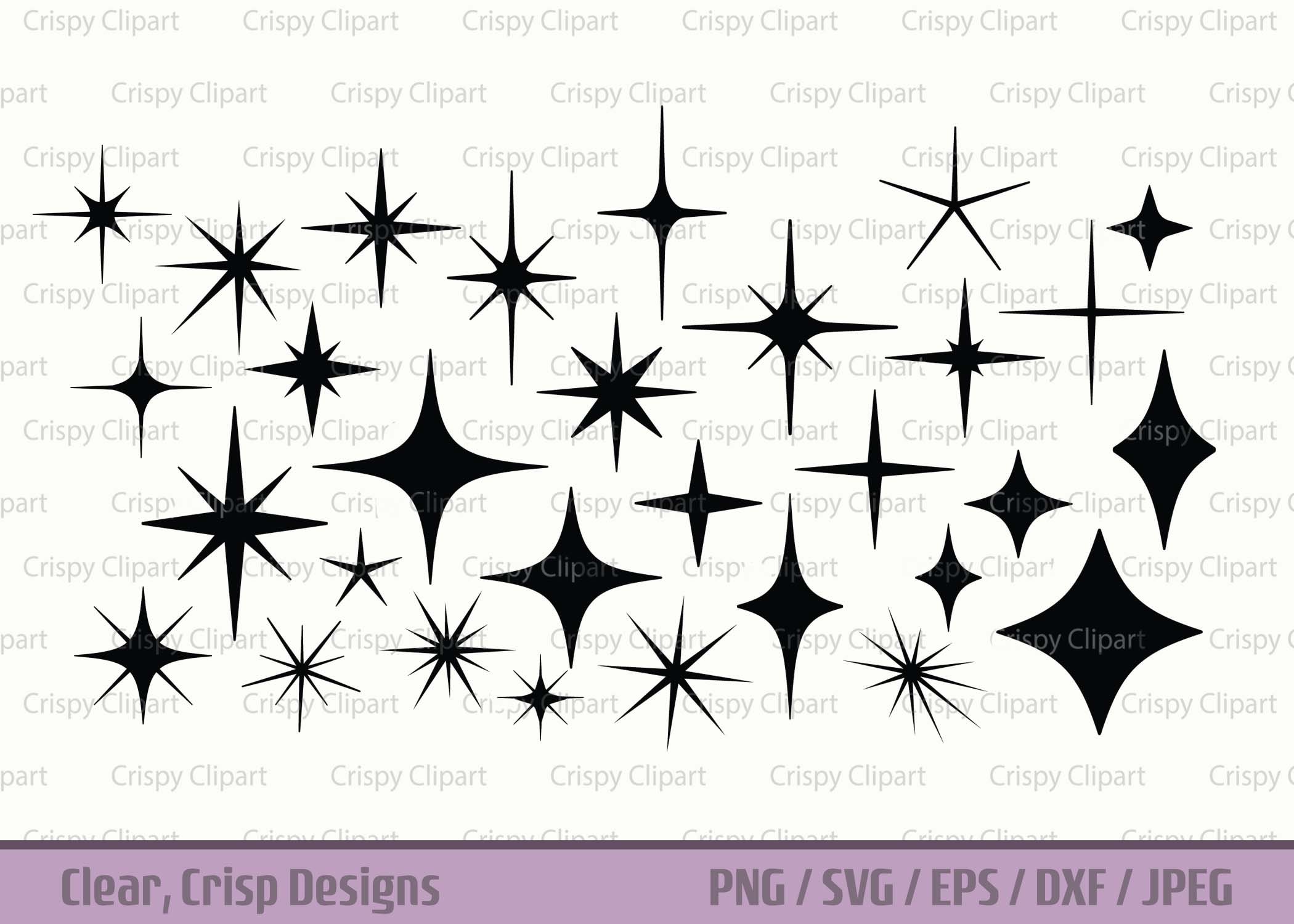 Starburst Clipart SVG Sparkle Cut File Twinkle Vector Art - Etsy Canada