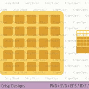 Waffle SVG Bundle, Simple Waffle Vector Art, Breakfast Food Clipart ...