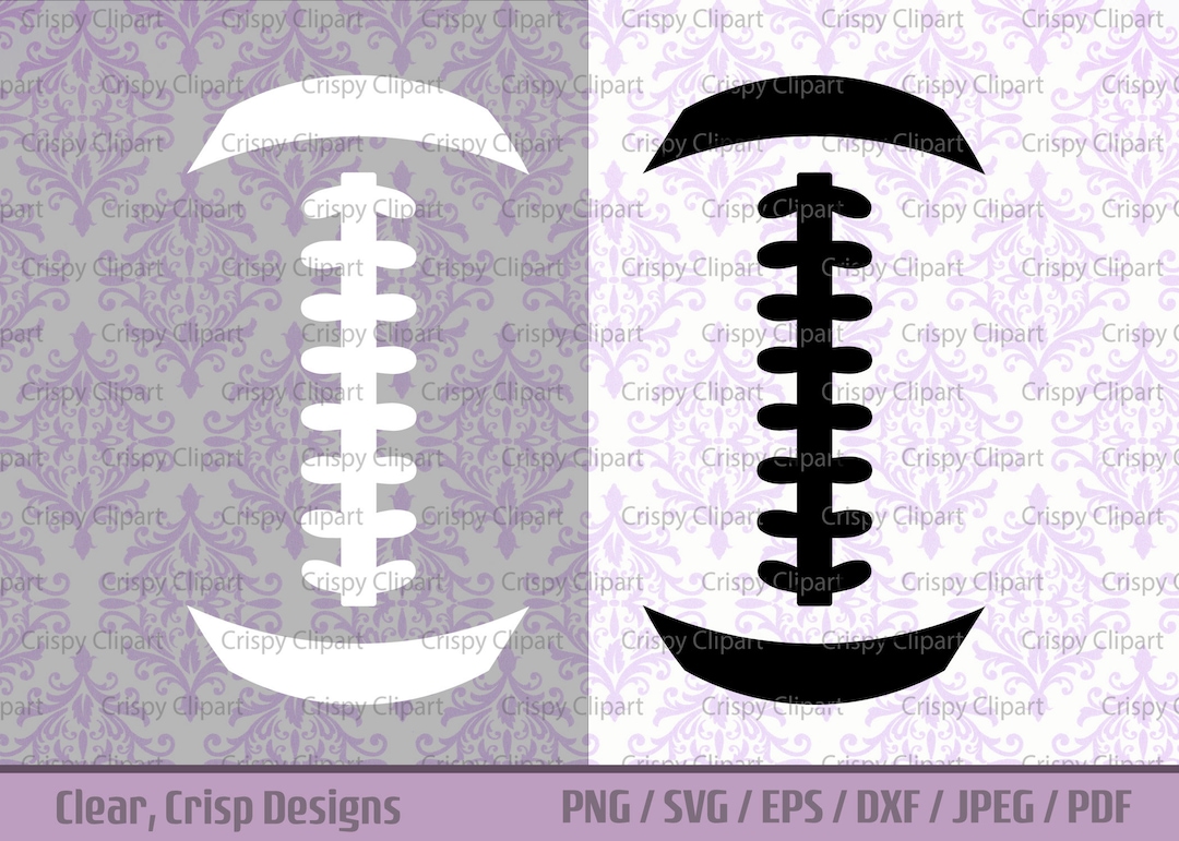 Football Lace Clipart SVG Football Vector Art Sports Ball Cut File Game ...