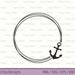 Anchor Circle Frame SVG, Round Nautical Border Clipart, Anchor Vector ...