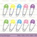 Diaper Pin SVG, Diaper Pin Silhouette Clipart, Nappy Pin, Kilt Pin ...